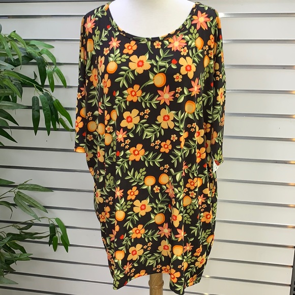 LuLaRoe | Tops | Nwt Lularoe Brown Irma With Flower | Poshmark